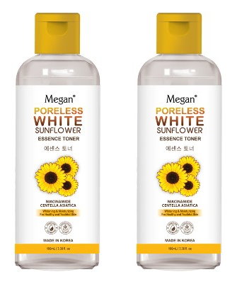 2 pieces MEGAN Poreless White Sunflower Essence Toner 100ML each ...
