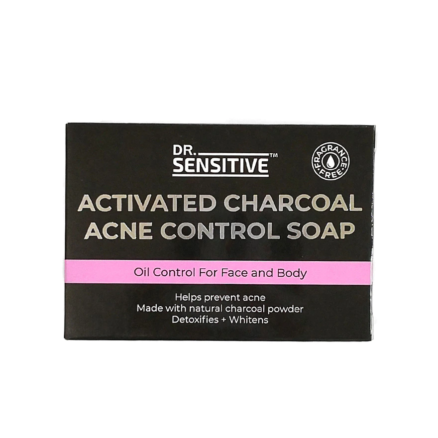 DR SENSITIVE Activated Charcoal Acne Control Soap 120g – Joodleshop